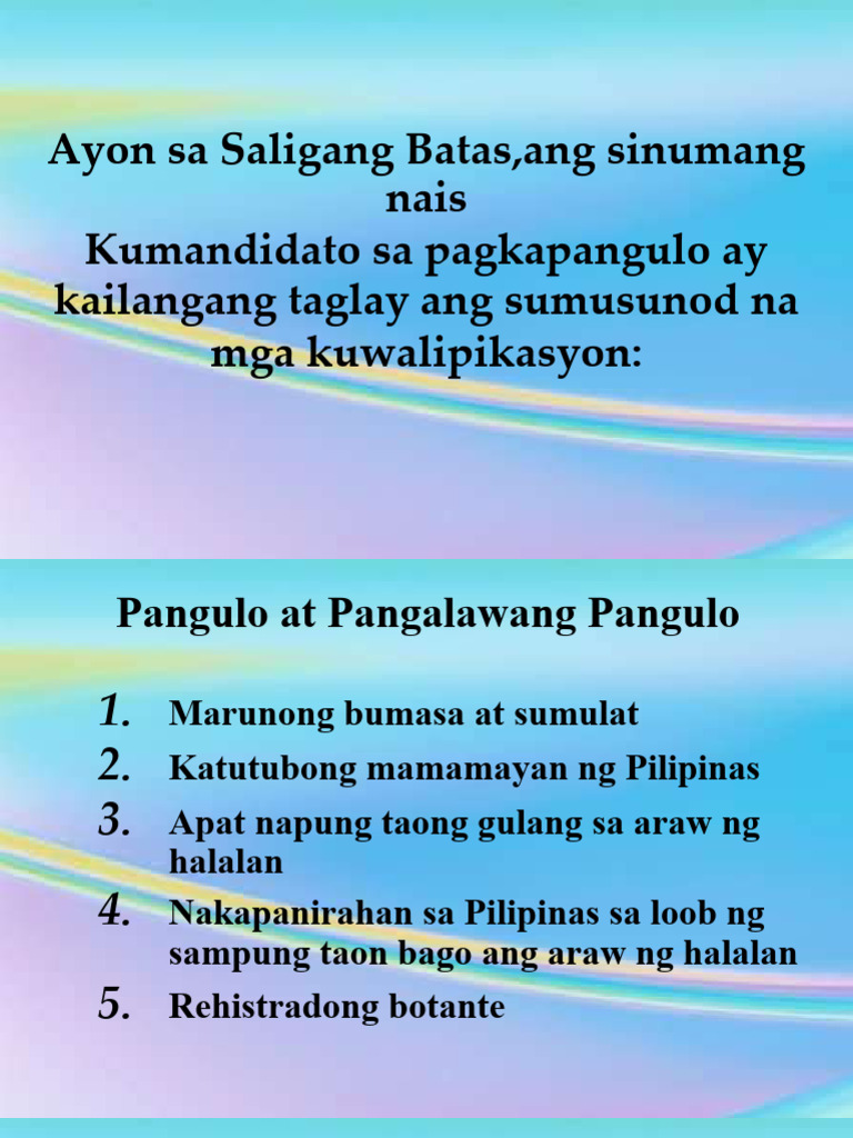 Aralin 4 Paraan NG Pagpili NG Mga Namumuno NG Bansa | PDF