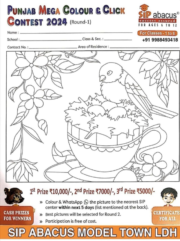 SIP Abacus Colouring Competition | PDF