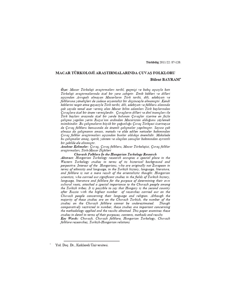 Macar T - Rkoloji Ara - T - Rmalar - Nda - Uva - Folkloru (#697385) - 990169 | PDF