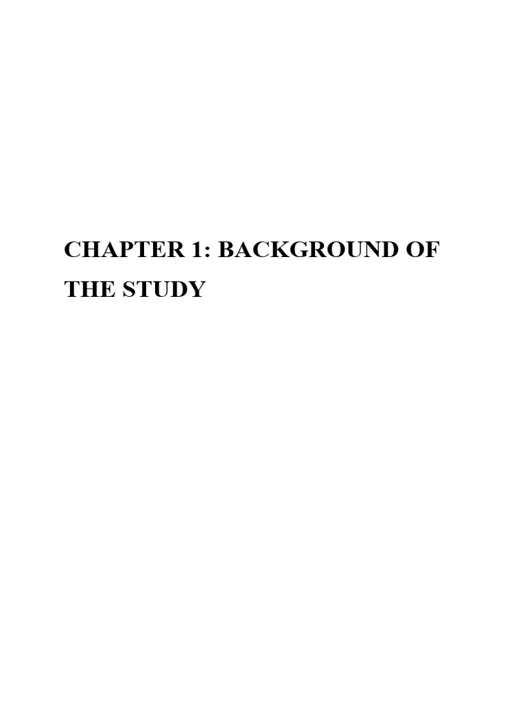 Chapter 1: Background of The Study | PDF | Shopping Mall | Consumer ...