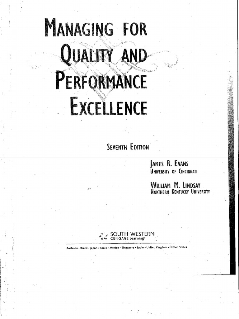Managing For Quality and Performance Excellence | PDF Managing For Quality and Performance Excellence | PDF