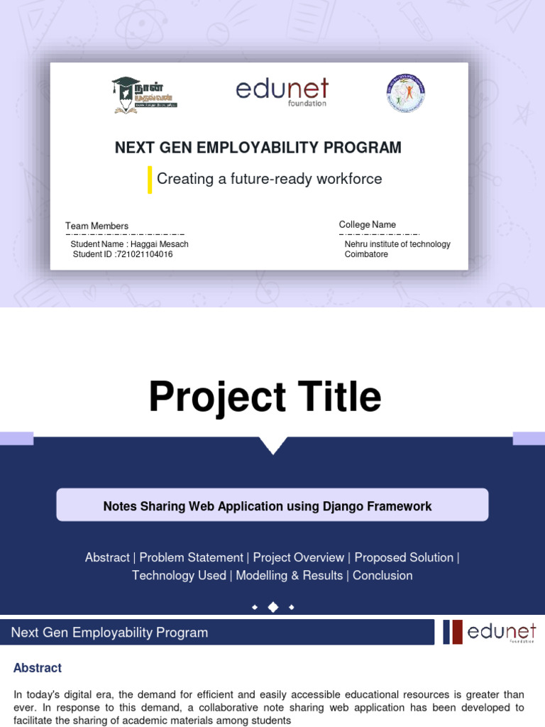 Notes Sharing Web Application Using Django Framework | PDF | Usability ...