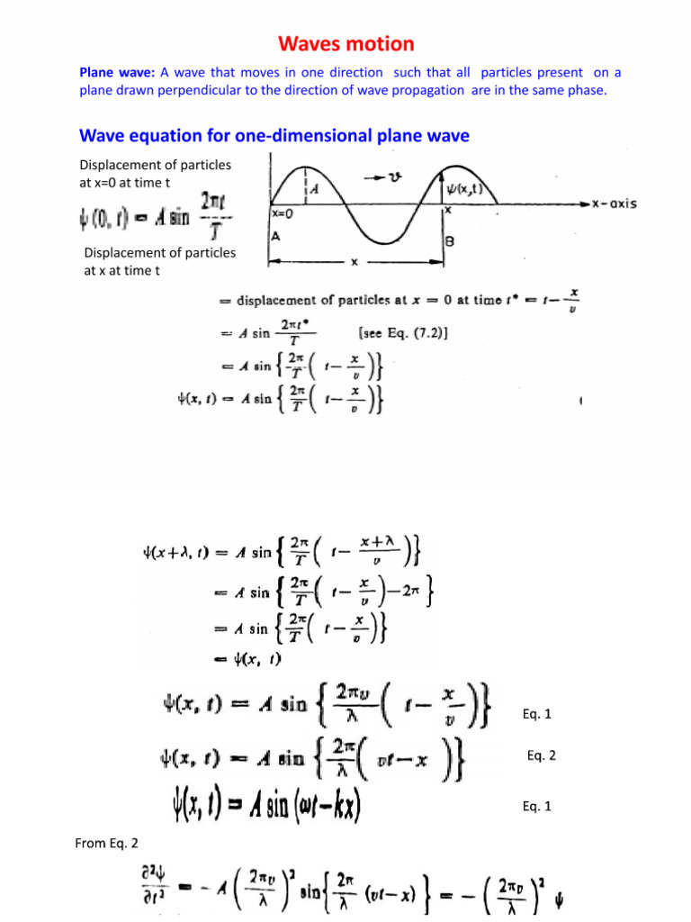 Wave Equation Revised 1 Pdf