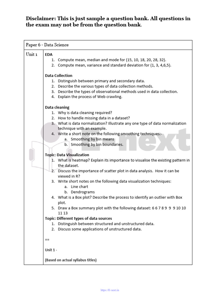 DS IMP QB (E-Next - In) | PDF | No Sql | Databases