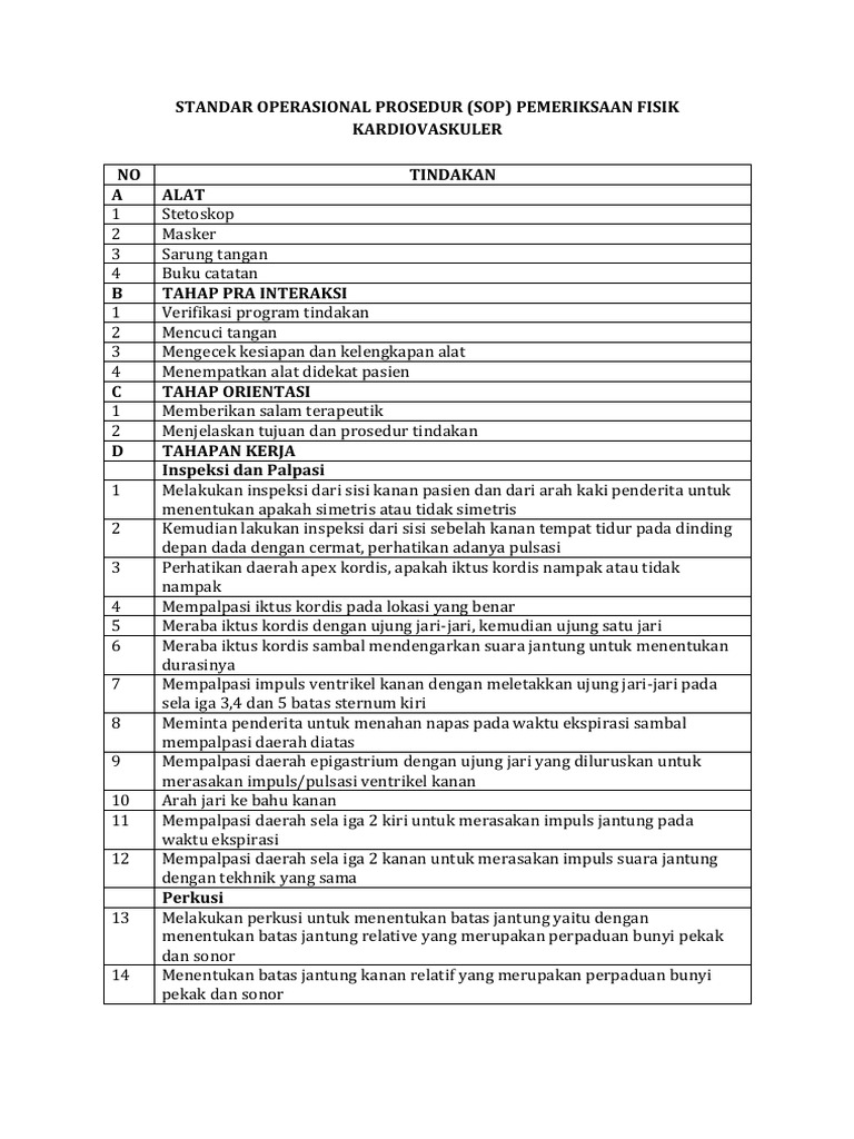 Sop - KMB 1 | PDF | Pengembangan Diri | Kesehatan Holistik