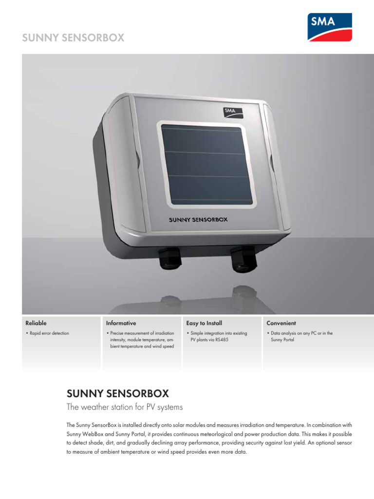 SensorBox | PDF | Photovoltaics | Photovoltaic System