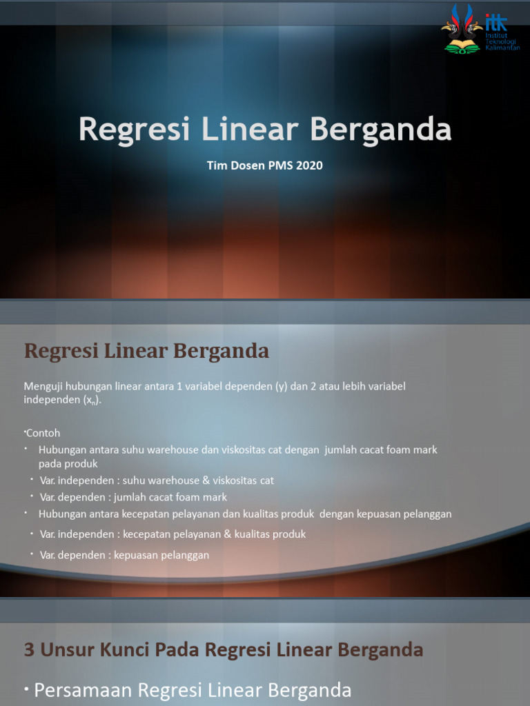Contoh Analisis Regresi Berganda | PDF