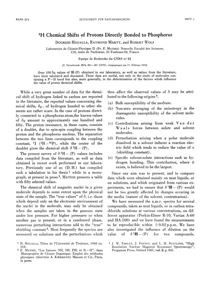 10.1515 - ZNB 1970 0501 | PDF | Atomic Physics | Chemistry