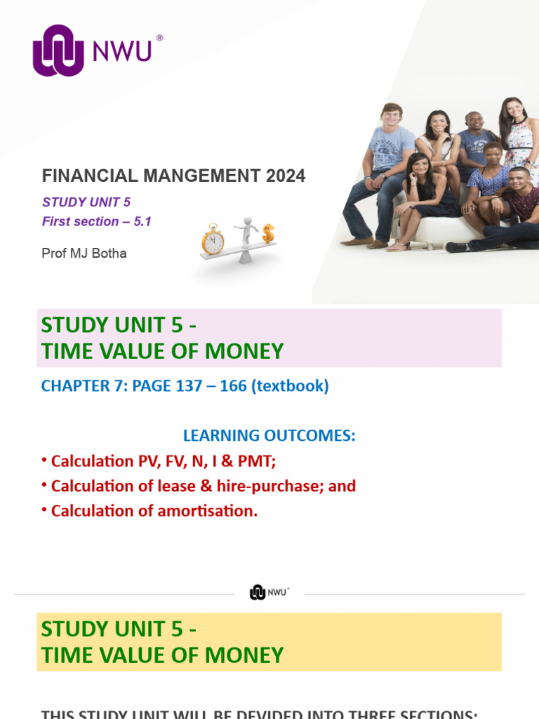 Study Unit 5 - 5.1 - 2024 | Download Free PDF | Time Value Of Money | Present Value