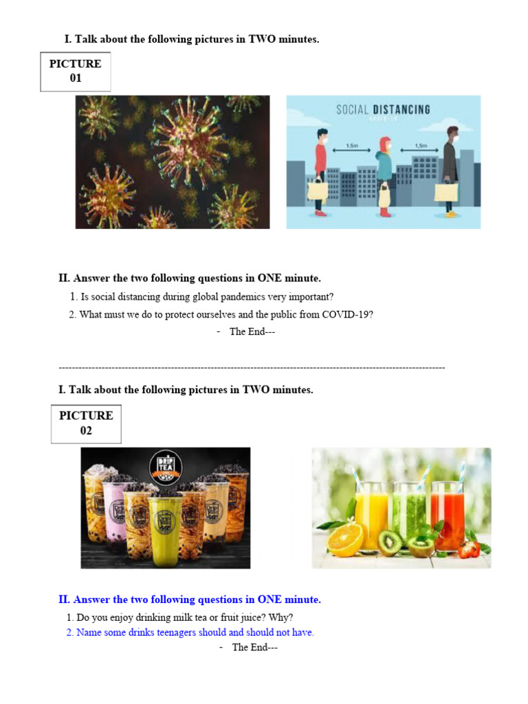 1c. TIENG ANH LOP 9 SPEAKING 2020-2021 | PDF