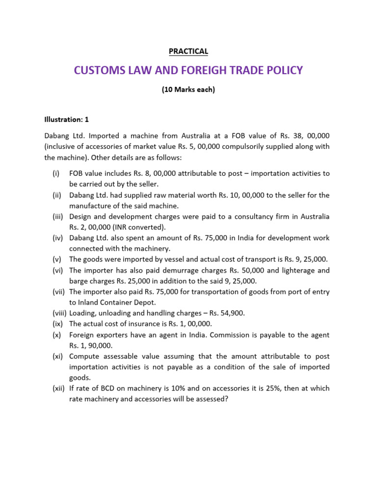 Customs Law & Trade Policy Guide | PDF | Payments | Economies