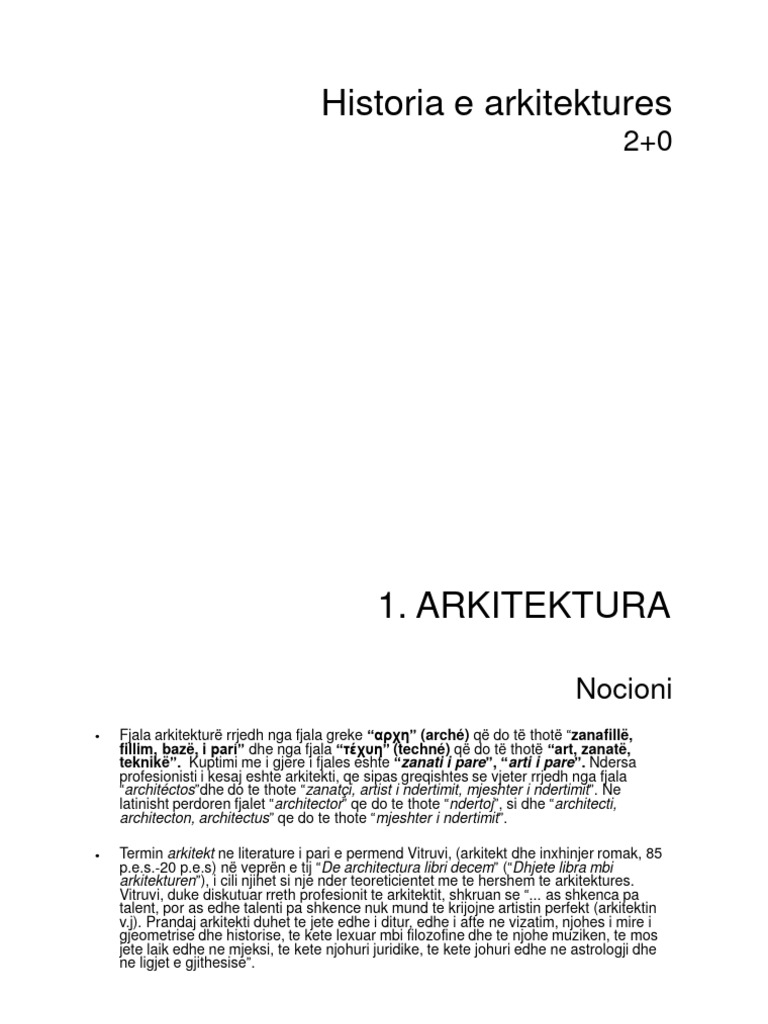 Historia e Arkitektures | PDF