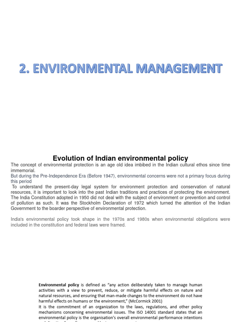2. Environmental Management | PDF | Sustainability | Environmental ...
