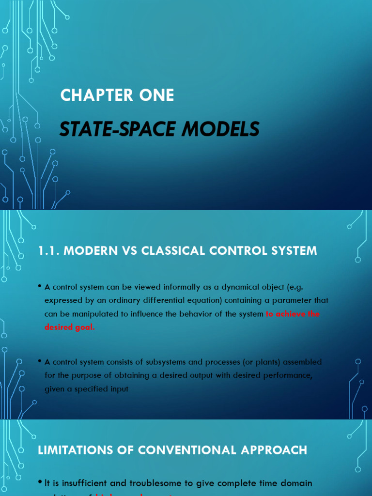 Chapter One | PDF | Eigenvalues And Eigenvectors | Control Theory