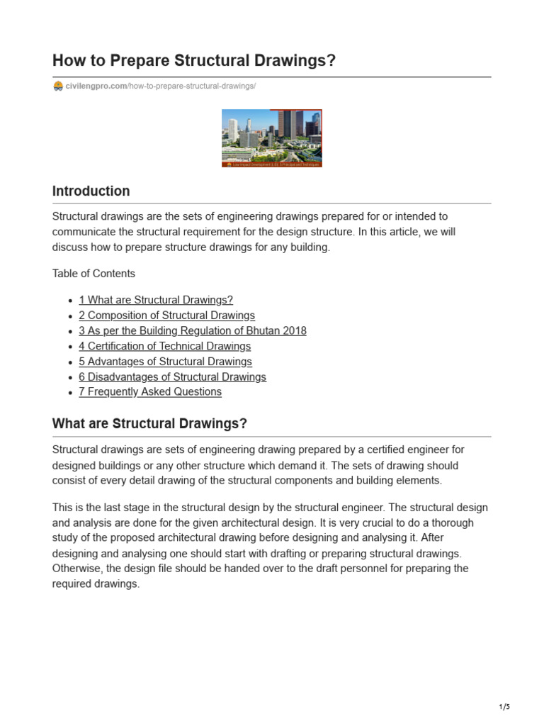 How To Prepare Structural Drawings | PDF | Technical Drawing | Civil ...