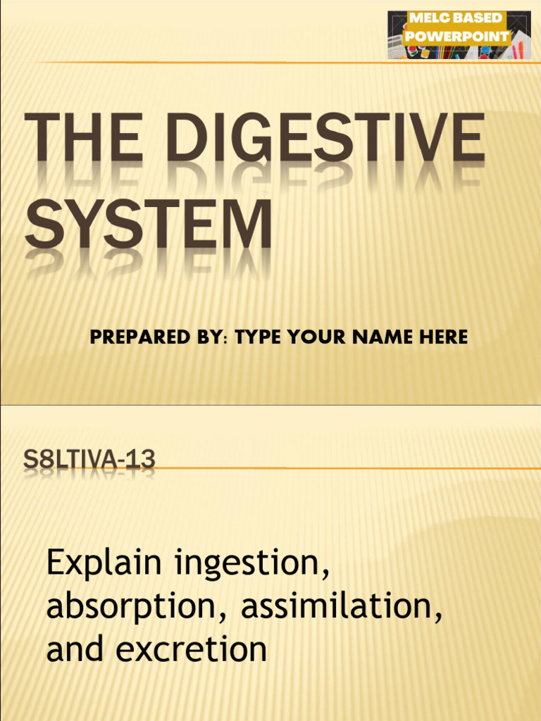 G8 Science Q4-Week 1 - Digestive System | PDF | Digestion ...