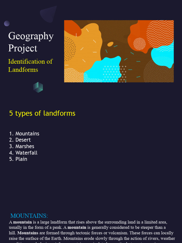 Geo LANDFORMS PROJECT | PDF | Desert | Mountains