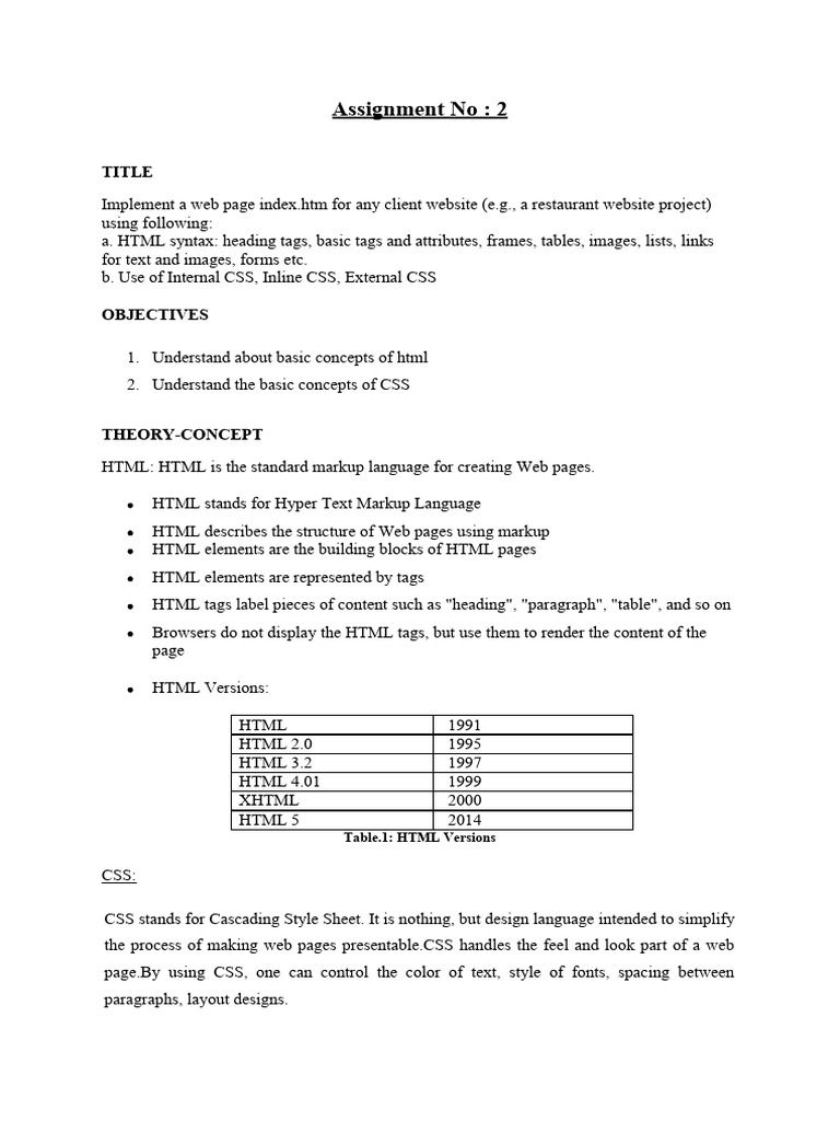 WT Writeup 2 | PDF | Html | Html Element