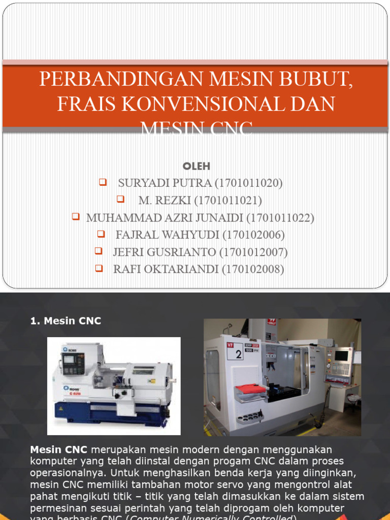 Perbedaan Mesin CNC Dan Mesin Bubut Konvensional | PDF