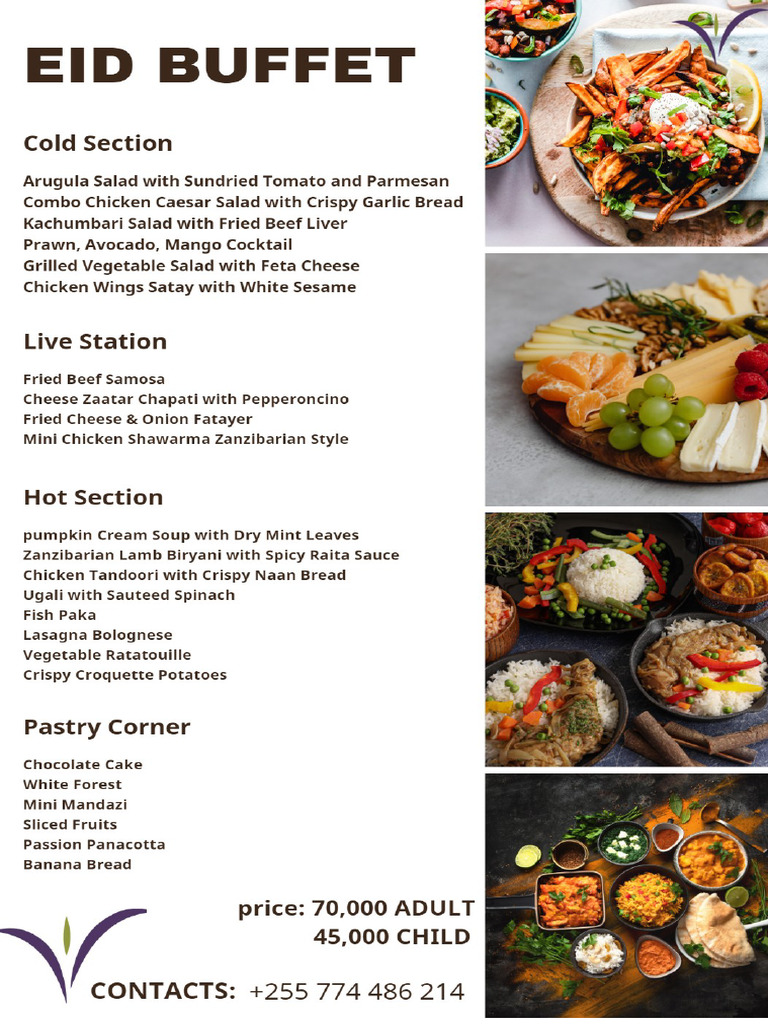 HV Eid Buffet Menu | PDF