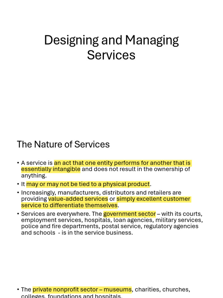 Designing And Managing Services Pdf Marketing Goods