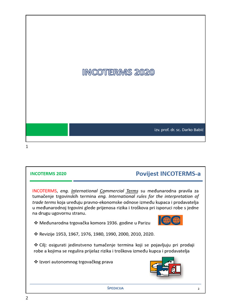 03 Incoterms 2020 | PDF