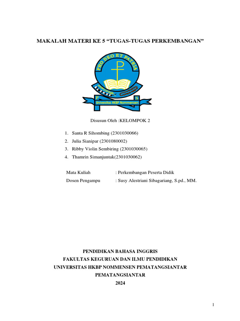 Tugas Perkembangan Benar | PDF | Karier & Perkembangan