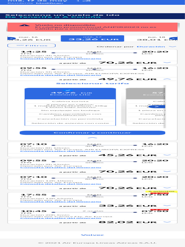 Air Europa - Vuelos | PDF | Compañías de transporte | Aviación