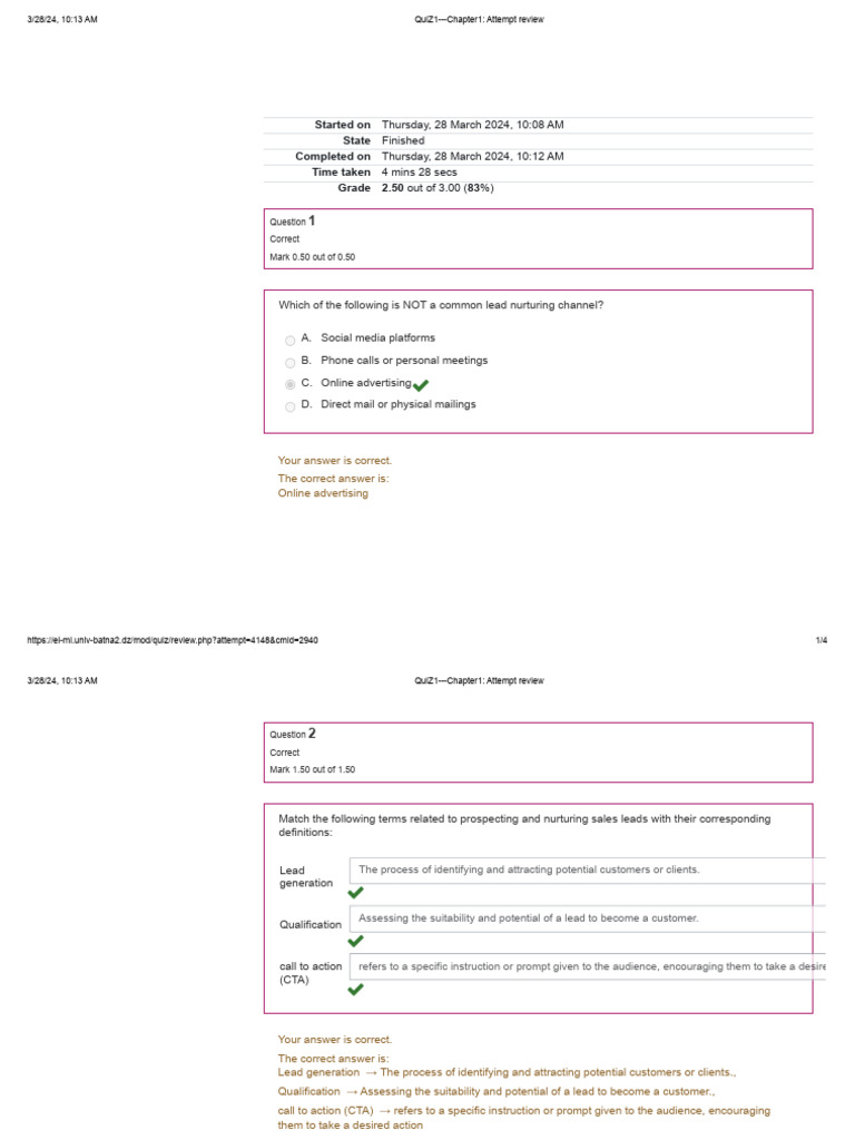 Chapter1 - Attempt Review | Download Free PDF | Sales | Business