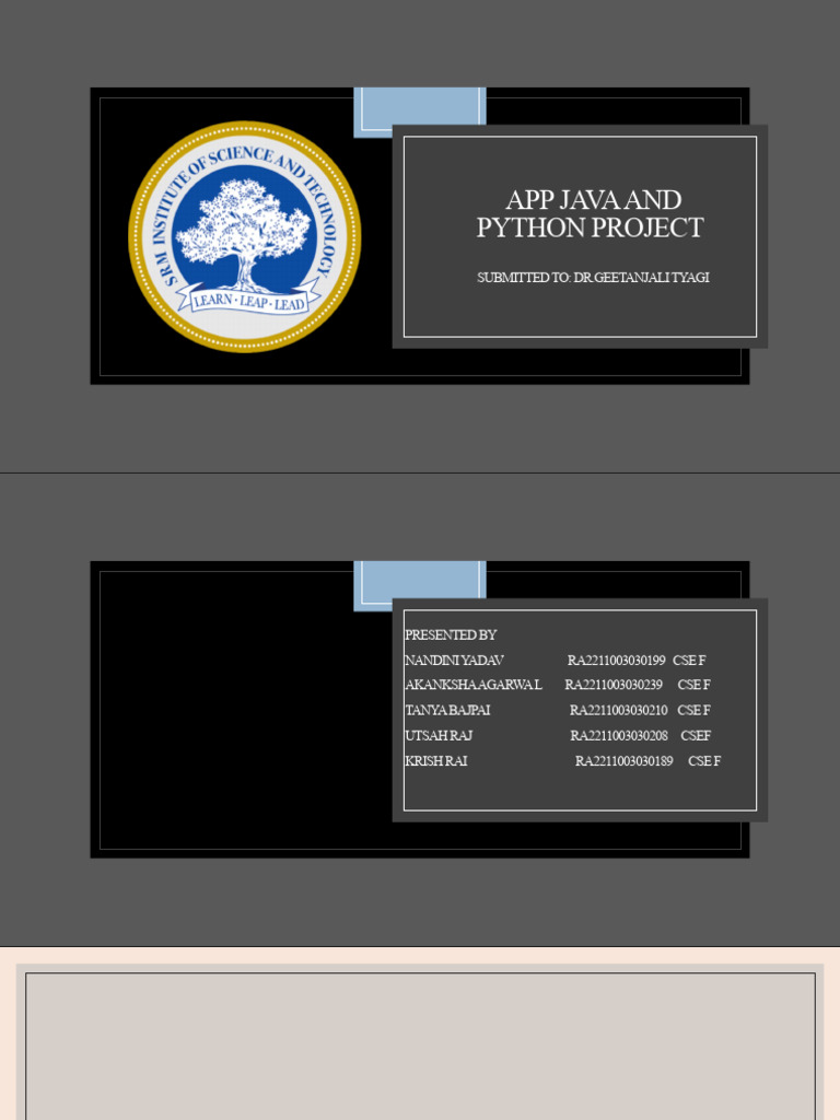 Presentation 1 Python Final Pdf Python Programming Language 6848