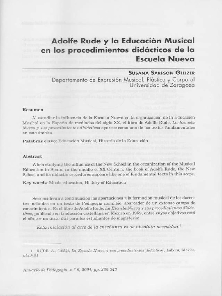 2004 - Artculo - Anuario de Pedagogía - Adolfe - Rude - Compressed | PDF