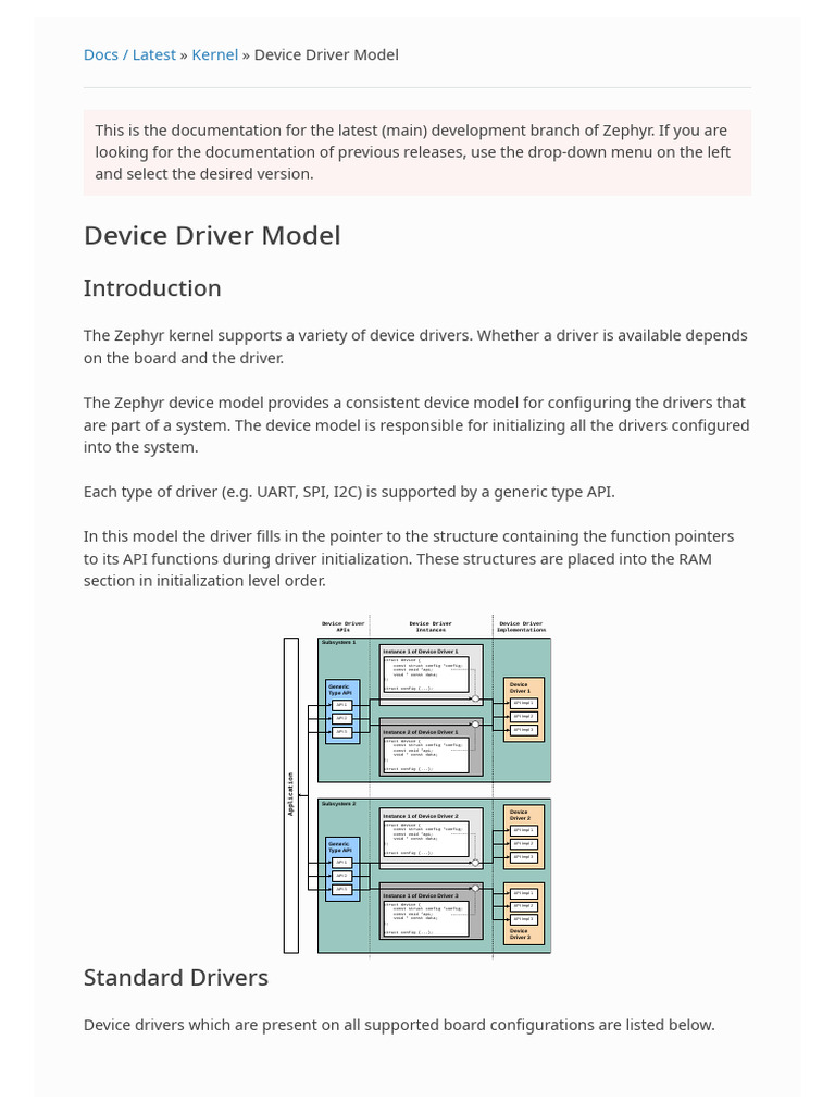 Zephyr Device Driver Model Overview | PDF | Pointer (Computer ...