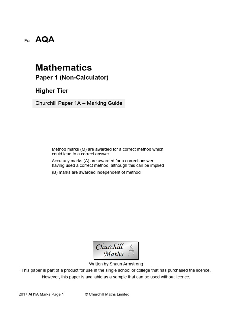 CML 2017 Marks AH1A | PDF | Triangle | Euclidean Plane Geometry