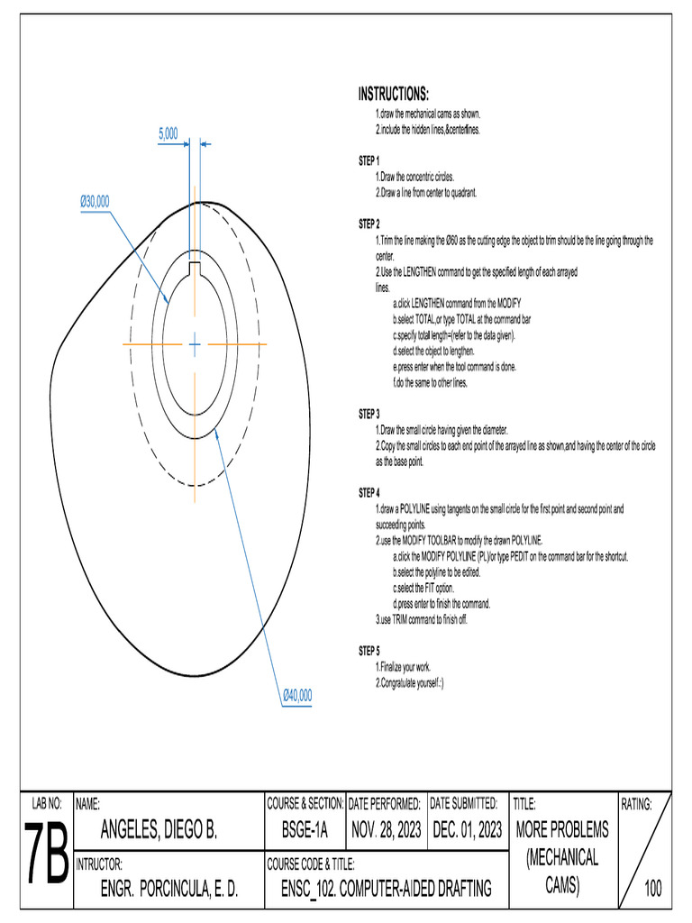 Lab 7b Bsge 1a Angeles, Diego B-Model | PDF