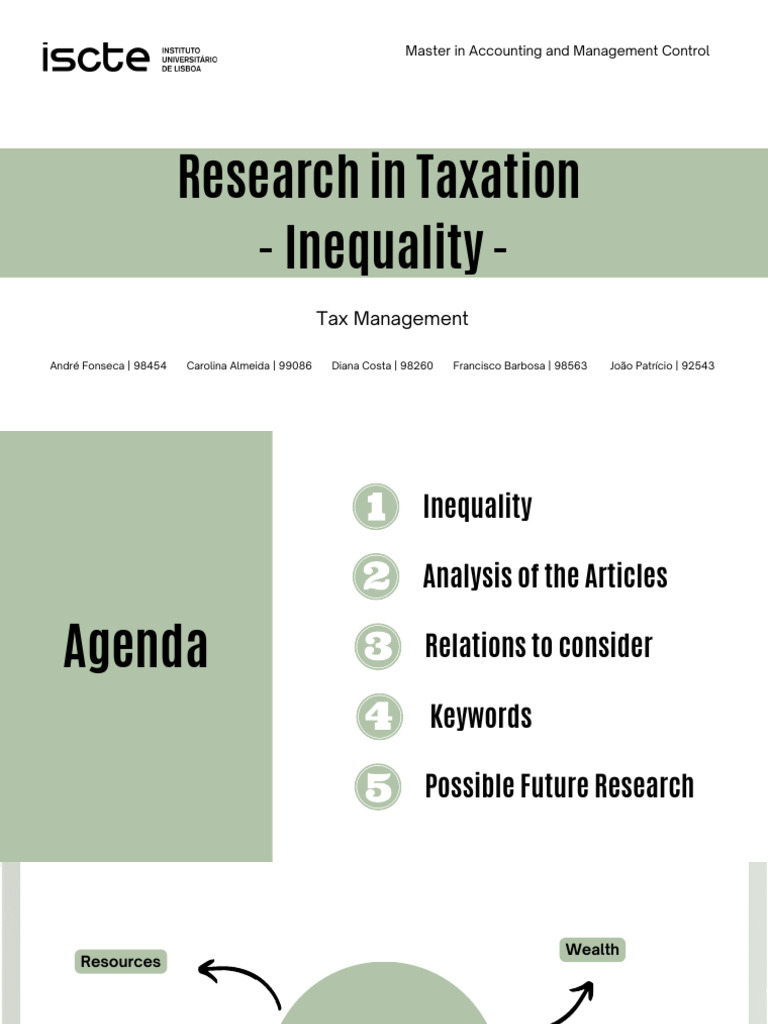Tax Management - Inequality | PDF | Economic Inequality ...