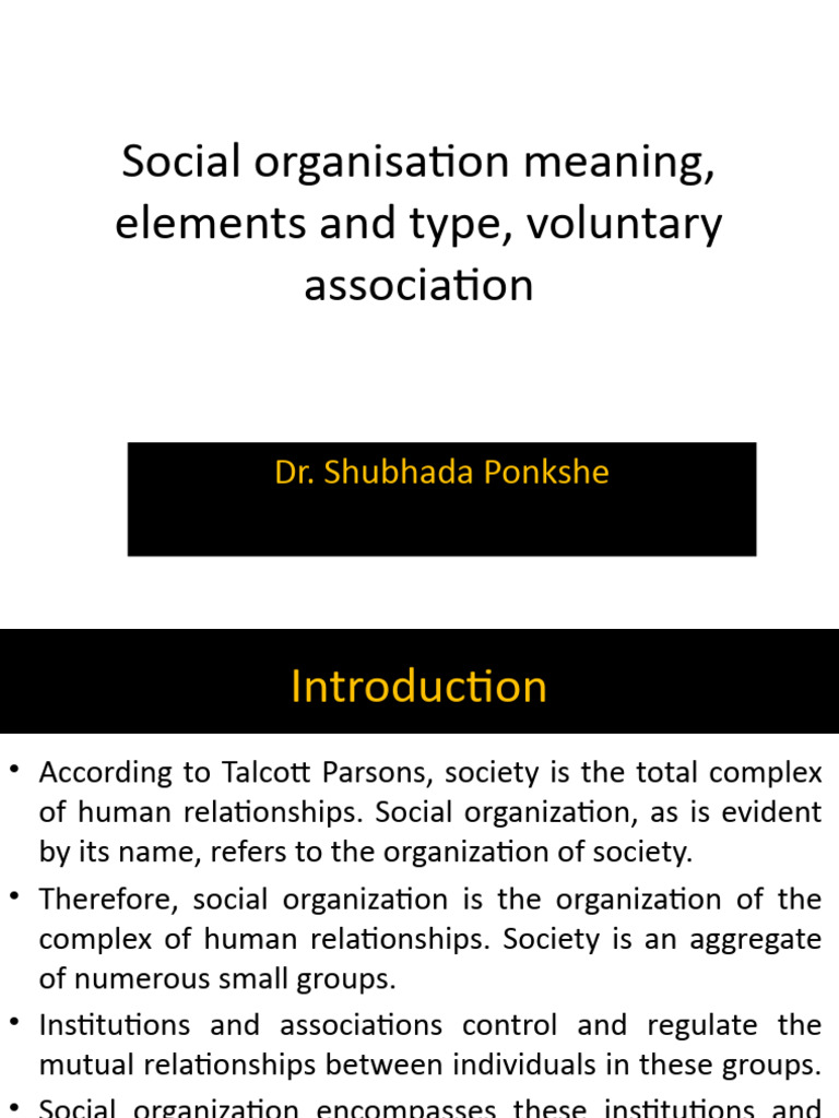 Understanding Social Organization Types | PDF | Society | Institution