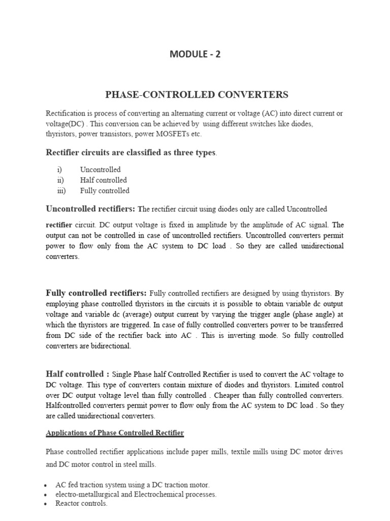 Module 2 | PDF | Rectifier | Diode