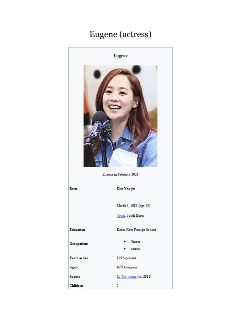 Eugene - Kim Yoo Jin | PDF