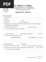 Grade 8 Application Form 2026 WHS | PDF