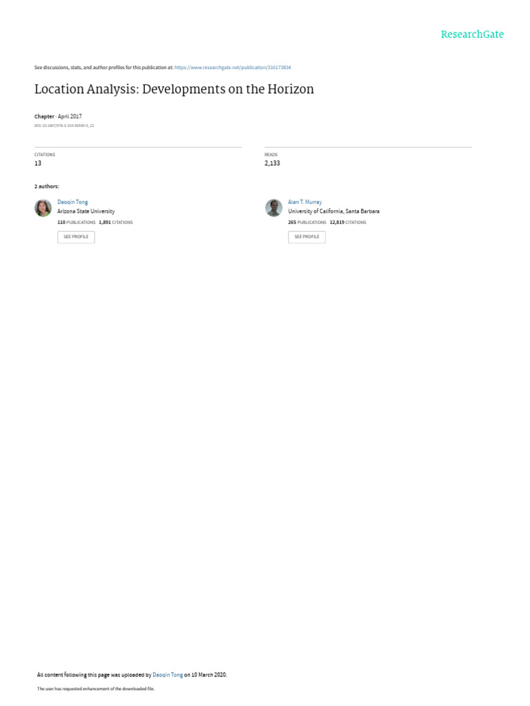 Location Analysis for Geographers | PDF | Geographic Information System ...