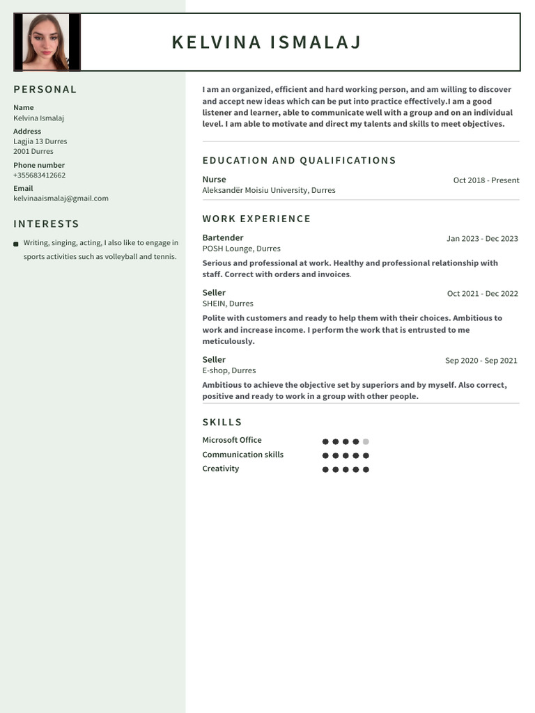 CV 2024 | PDF | Behavior Modification | Human Communication