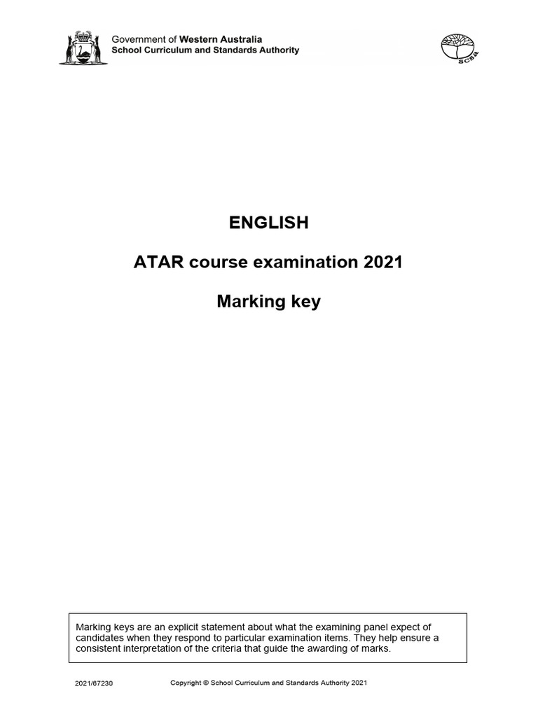 2021_ENG_Ratified_Marking_Key | PDF | Genre | Fashion