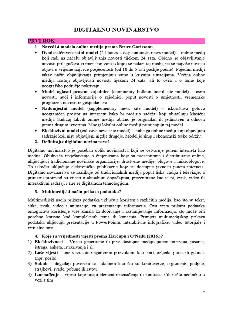 Rokovi Digitalno | PDF