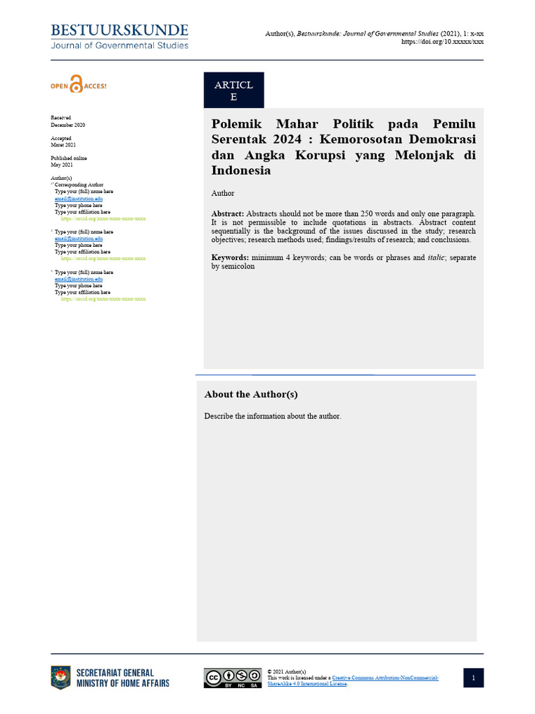 Template v1.1-En-OTH | PDF | Abstract (Summary) | Thesis