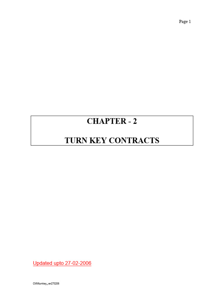 Turnkey Contracts | PDF | Banks | Business