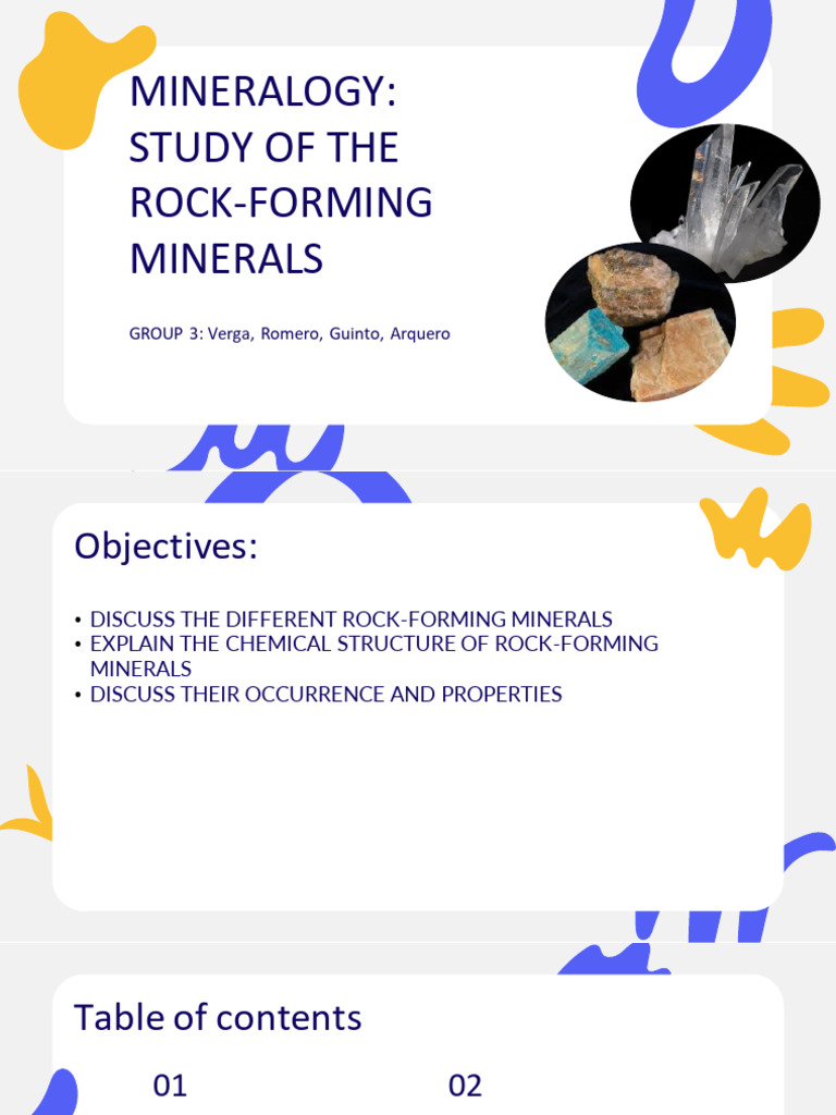 Rock Forming Minerals 1 | PDF | Minerals | Rock (Geology)