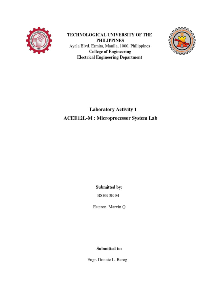 BSEE 3E - Laboratory - Act#1 | PDF | Arduino | Integrated Development ...