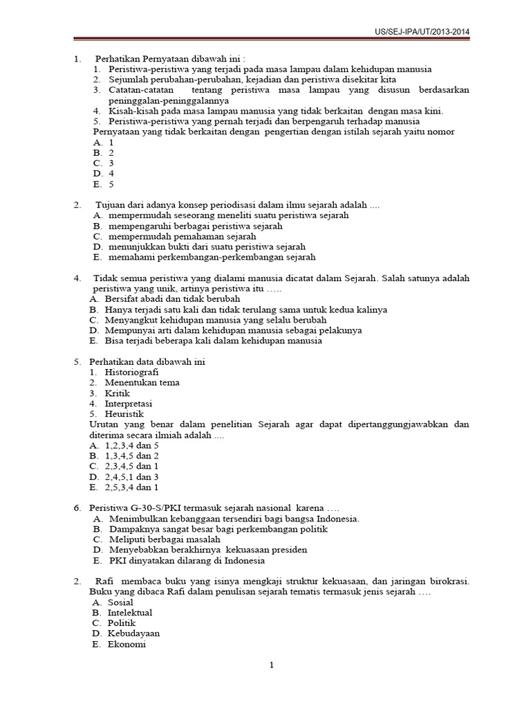 Bank Soal USEK | PDF