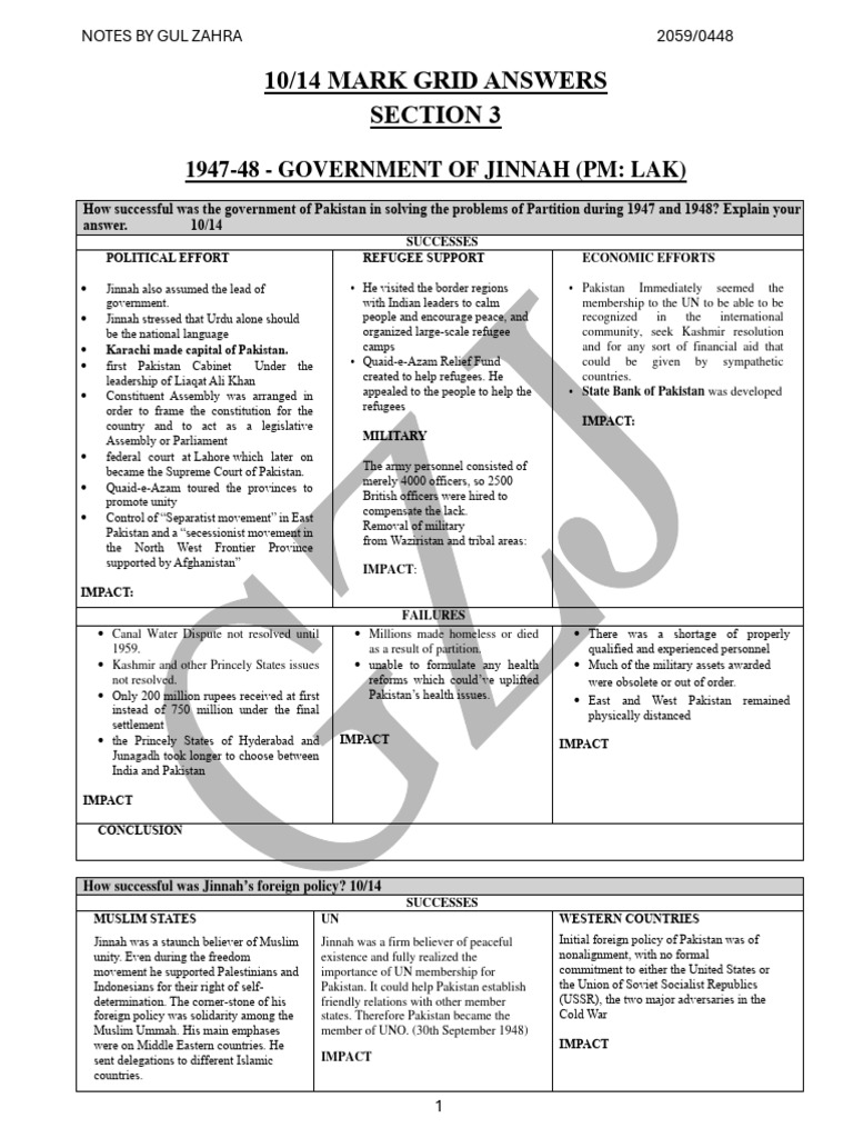 26 Grid Answers | PDF | Muhammad Zia Ul Haq | Pakistan
