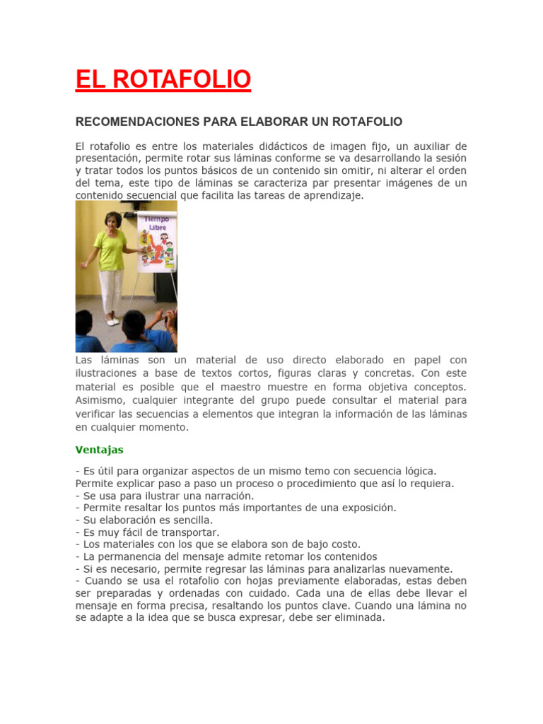 El Rotafolio | PDF | Arte | Métodos y materiales de enseñanza